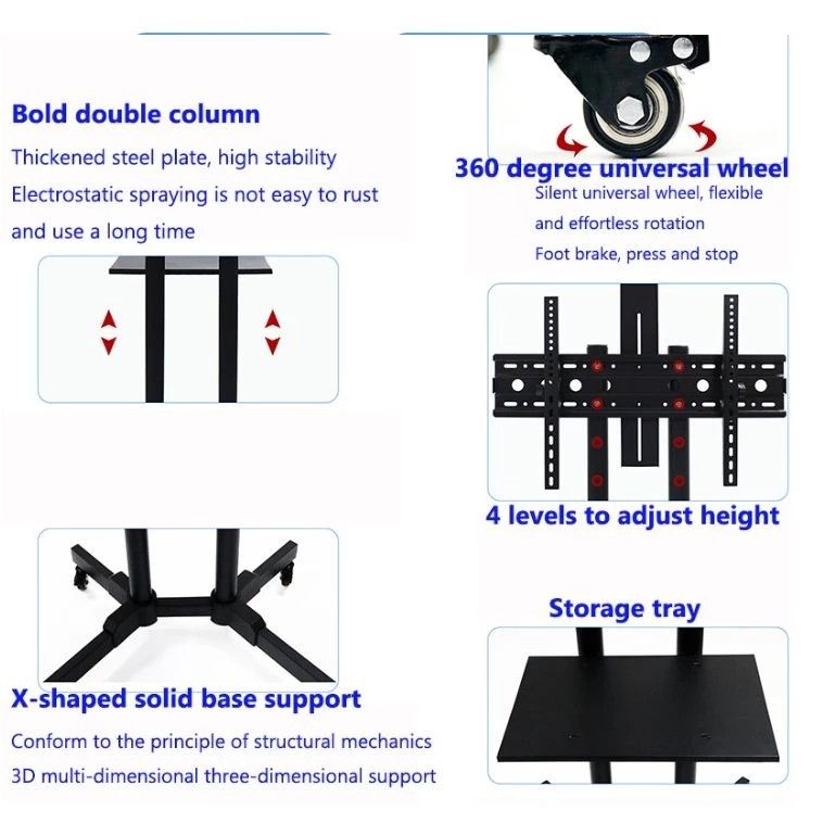 Tv Stand Bracket Cart Rollable Mobile, TV & Home Appliances, TV ...