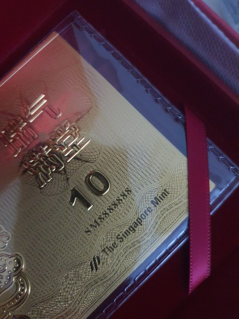 UOB Dragon Gold medallion with golden dollar notes 2024, Hobbies & Toys ...