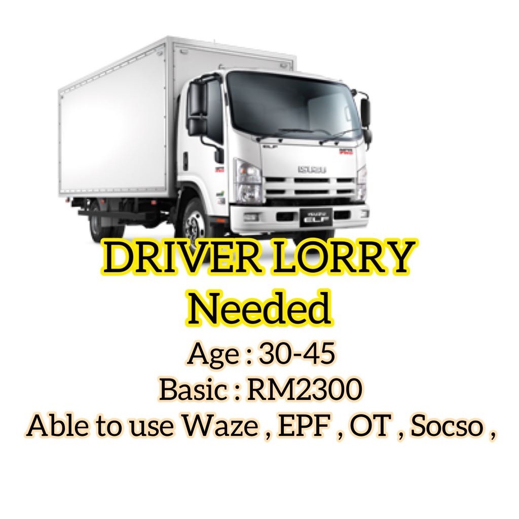 (Vacancy) Lorry Driver 1-3 ton, Jobs, Full-time, Drivers & Delivery on ...