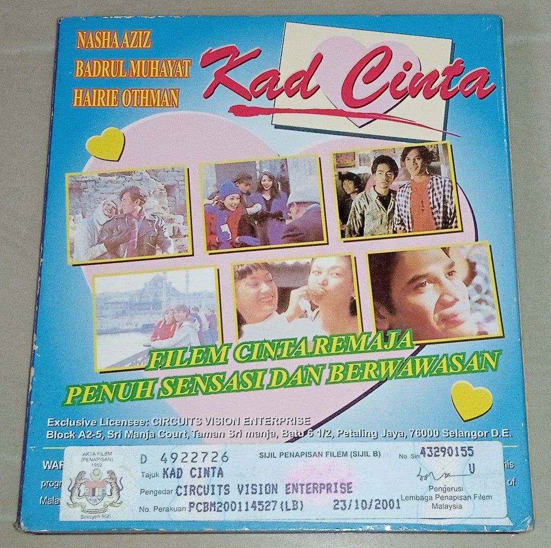 Vcd Filem Kad Cinta (1995), Hobbies & Toys, Music & Media, CDs & DVDs ...