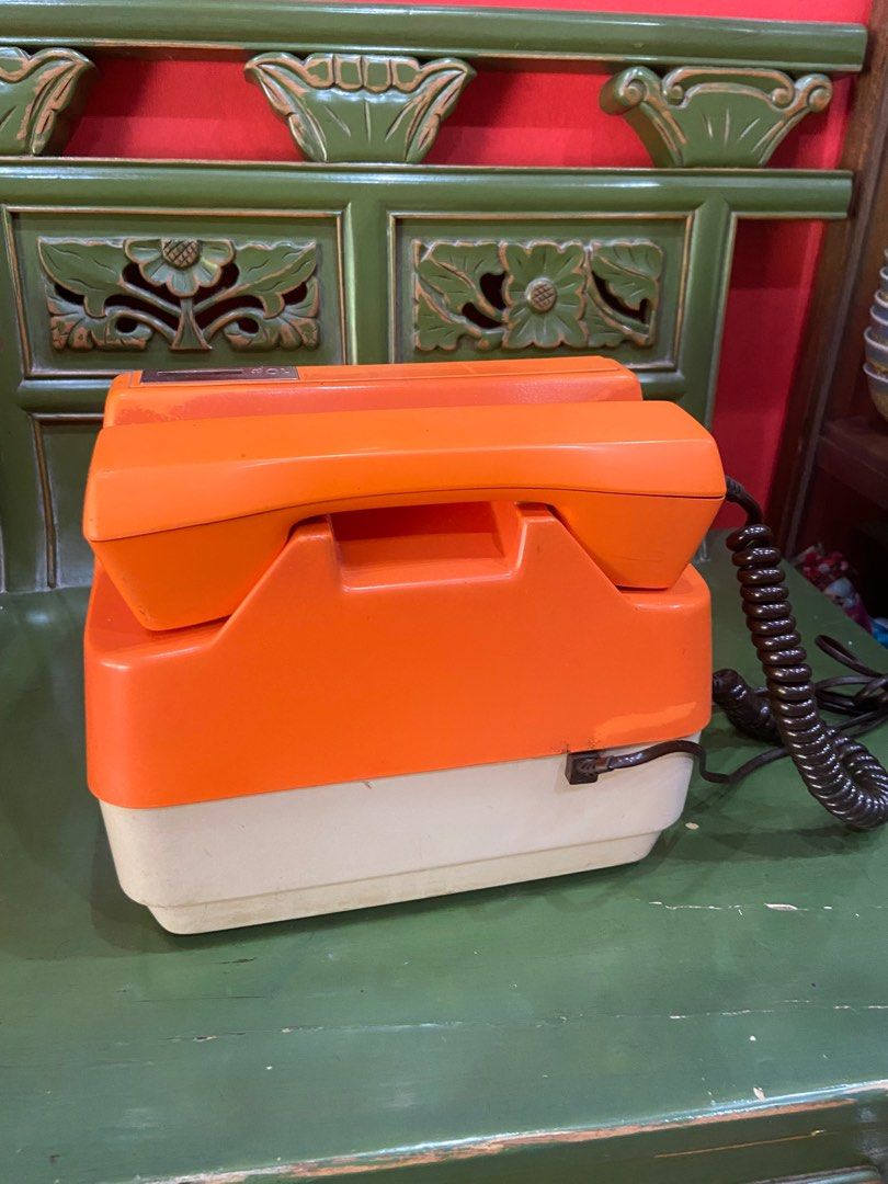 vintage Orange Coin Phone, Hobbies & Toys, Memorabilia & Collectibles ...
