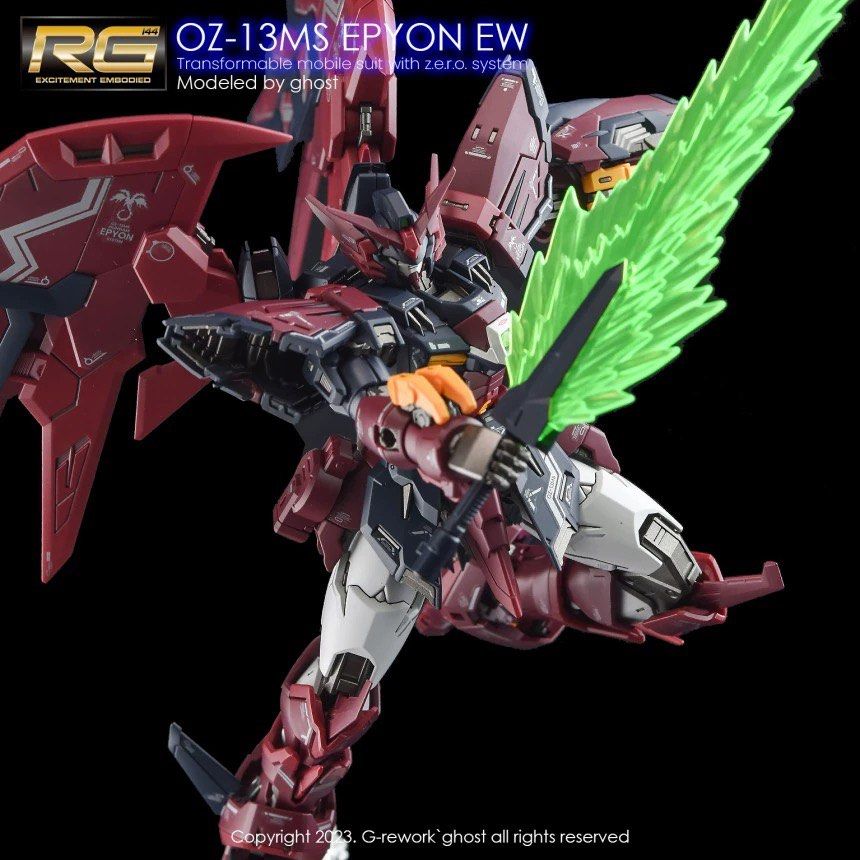 [Yan] RG Epyon Gundam (G Rework Ver.) Ghost Custom Fluorescent ...