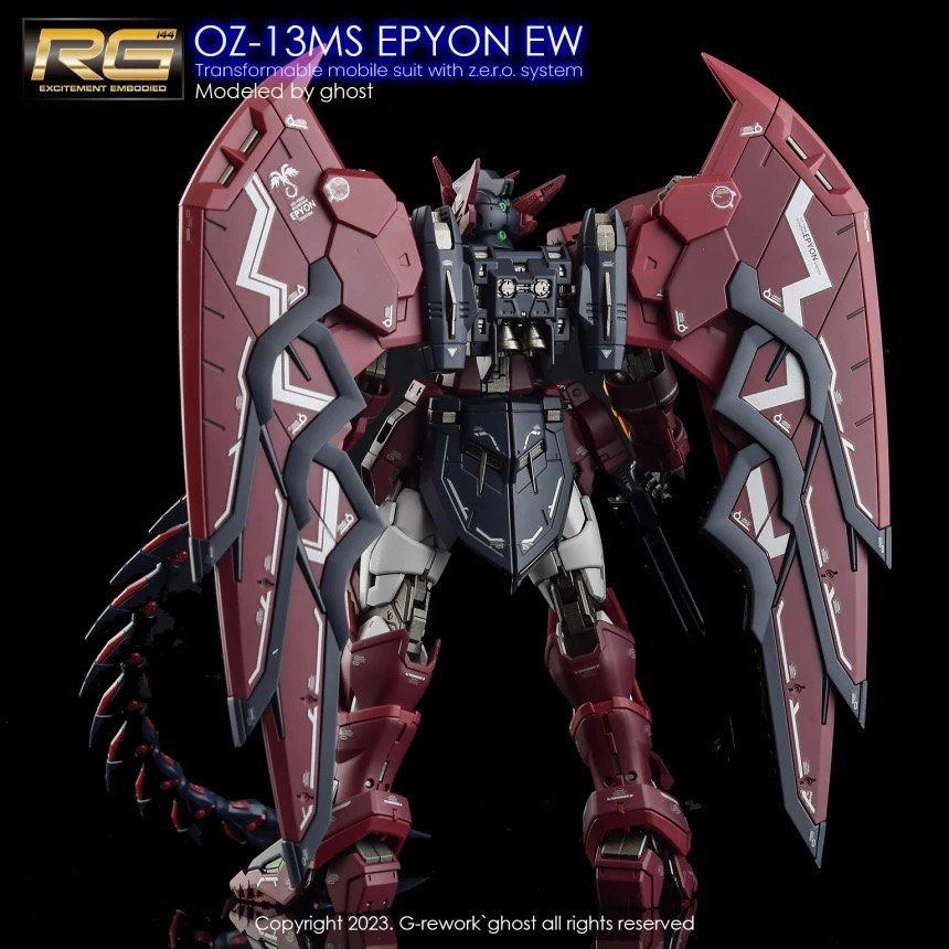 [Yan] RG Epyon Gundam (G Rework Ver.) Ghost Custom Fluorescent ...