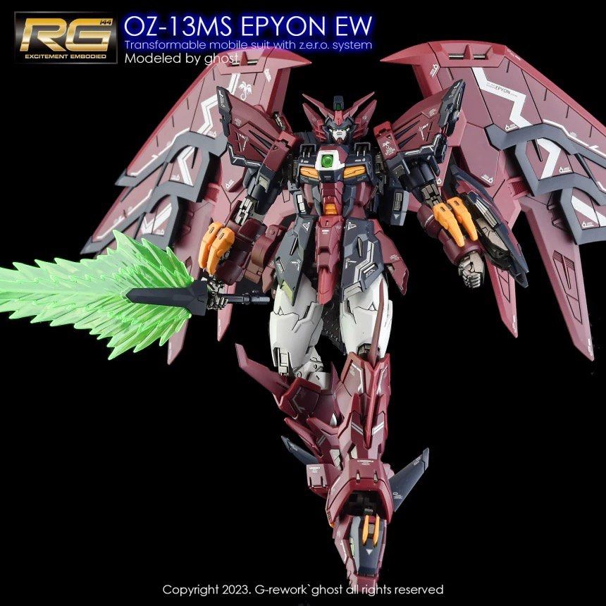 [Yan] RG Epyon Gundam (G Rework Ver.) Ghost Custom Fluorescent ...