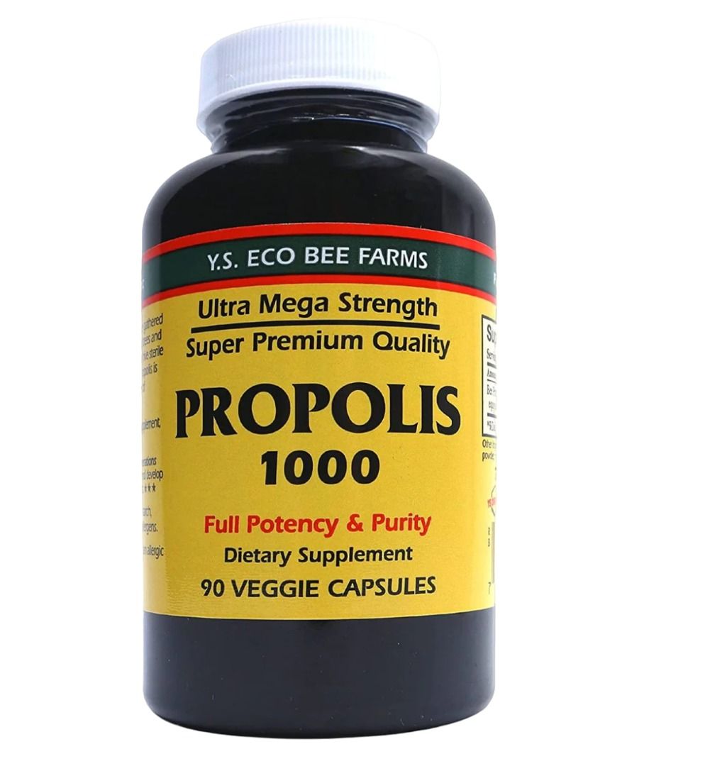 YS Eco Bee Farms Ultra Mega Strength Propolis 1000mg Dietary Supplement ...