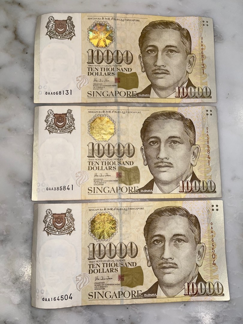 10K Singapore Notes SGD 10000, Hobbies & Toys, Memorabilia ...