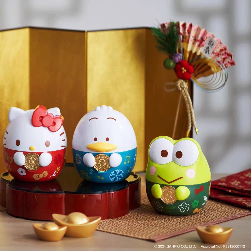 [7-11 X SANRIO] 7-ELEVEN X SANRIO CHARACTERS DARUMA AND LUCKY GOLDEN ...