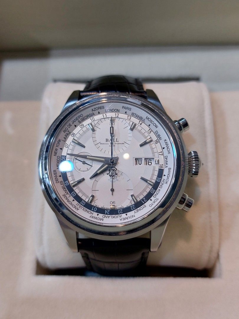 Ball Trainmaster Worldtime Chronograph, Luxury, Watches on Carousell