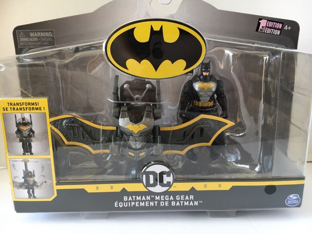 Batman 4-inch Mega Gear Deluxe Action Figure with Transforming Armor ...