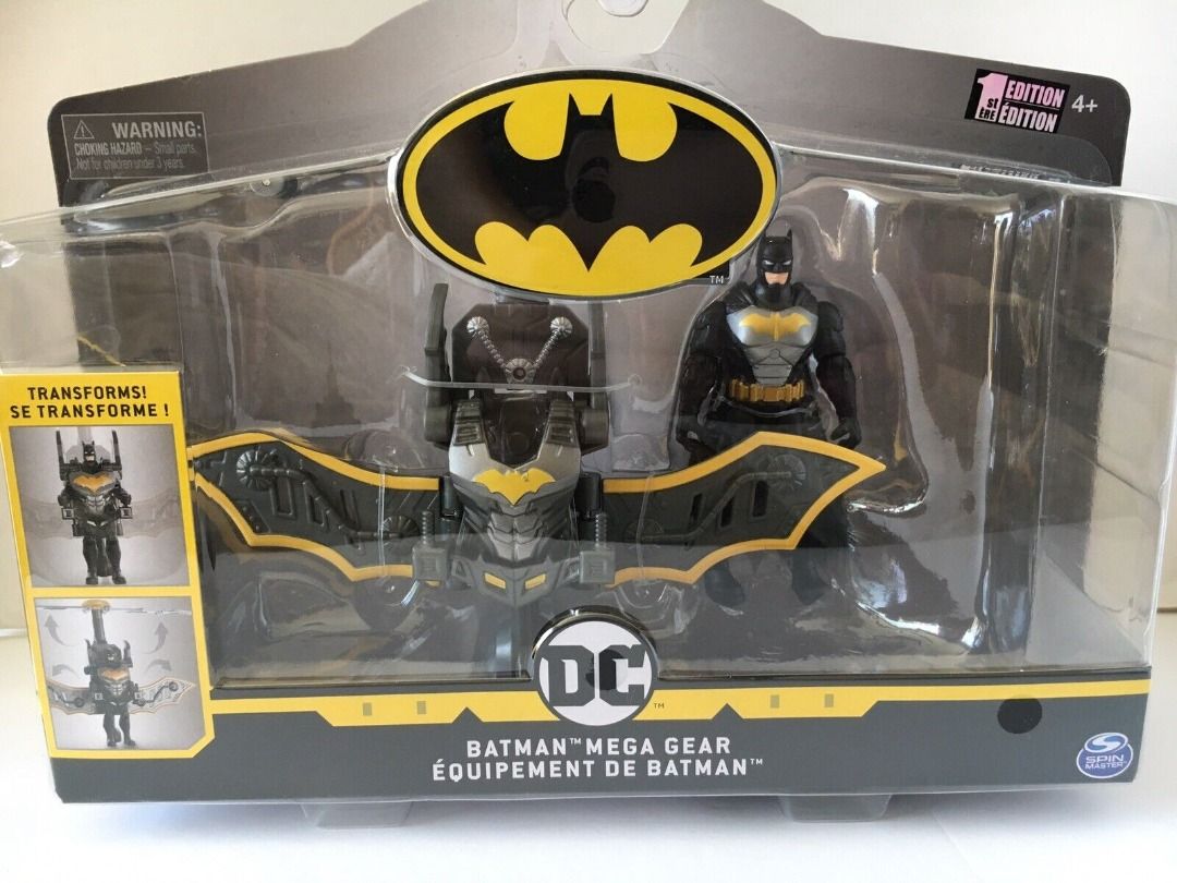 Batman 4-inch Mega Gear Deluxe Action Figure with Transforming Armor ...