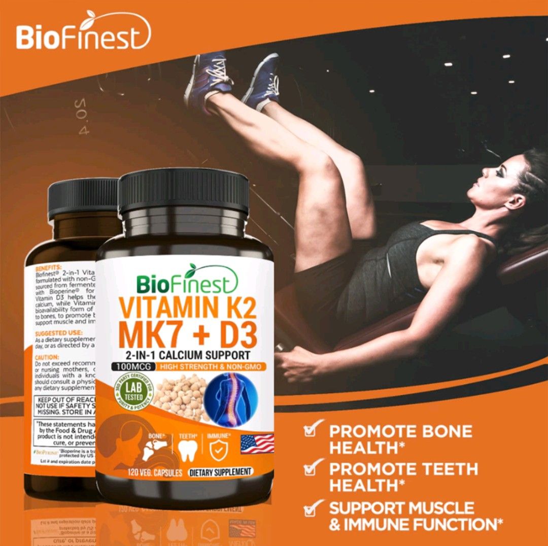 Biofinest Vitamin D3/K2, Health & Nutrition, Health Supplements ...