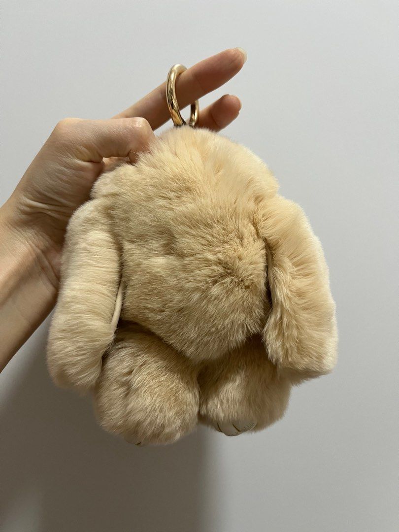 Brand New Fluffy Rabbit Keychain, Hobbies & Toys, Toys & Games on Carousell