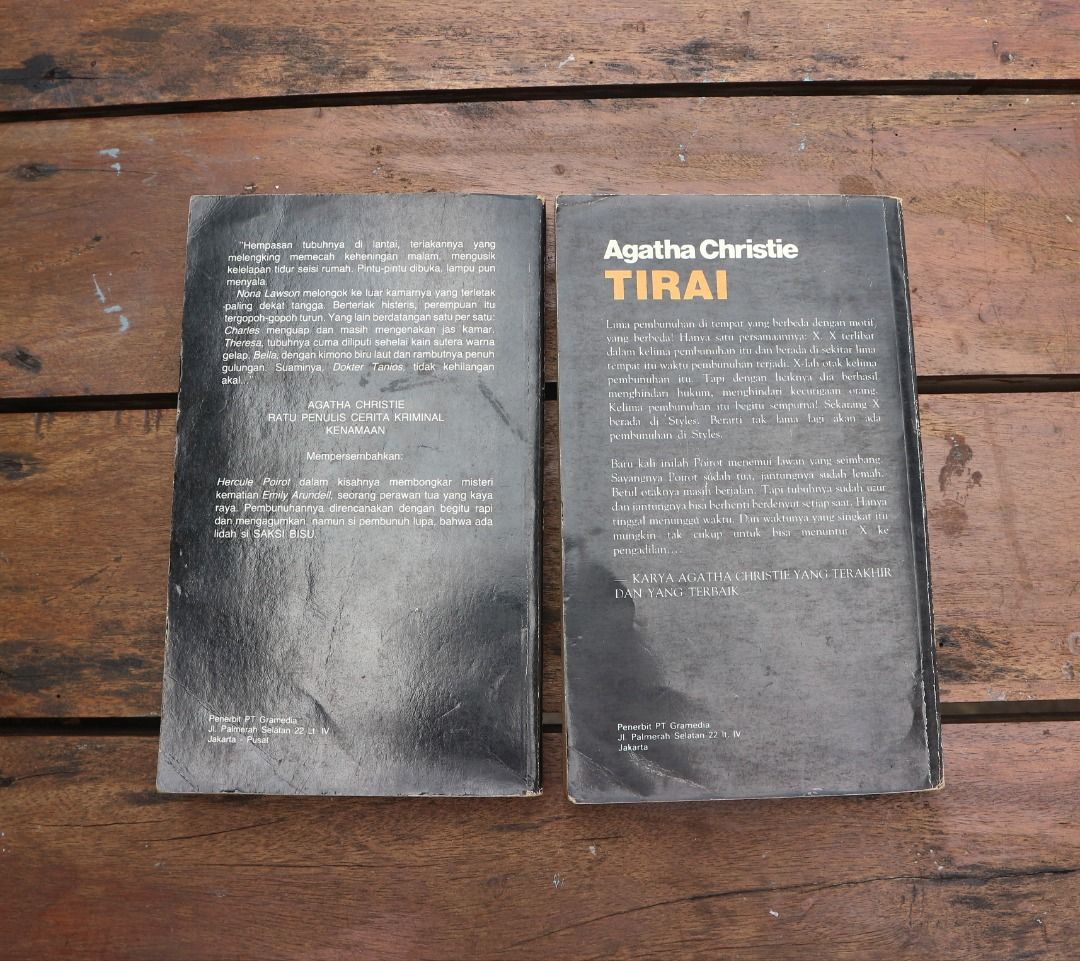 Buku Karya Penulis Detektif Terbaik/Buku Tirai dan Saksi Bisu-Agatha ...