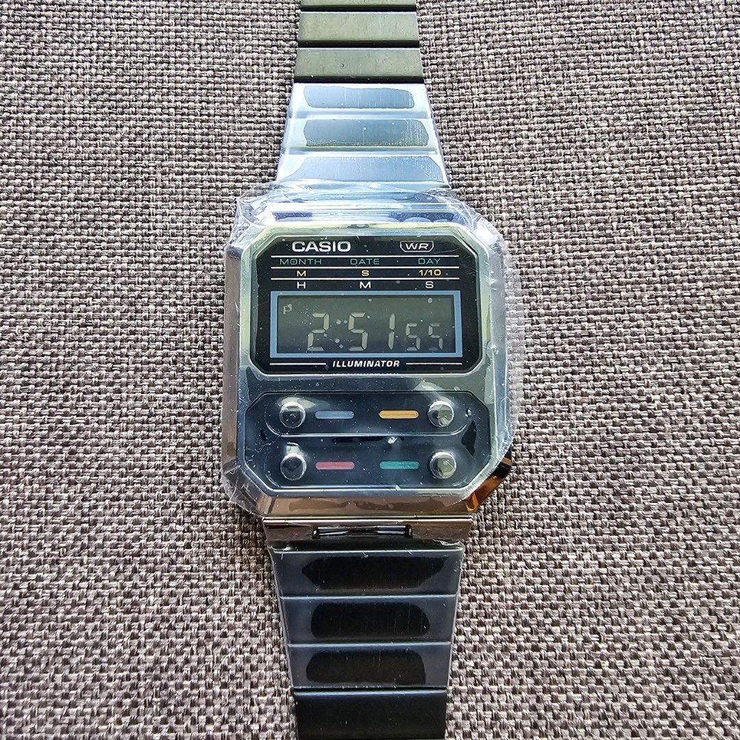 Casio A100WEGG Black, Men's Fashion, Watches & Accessories, Watches on ...