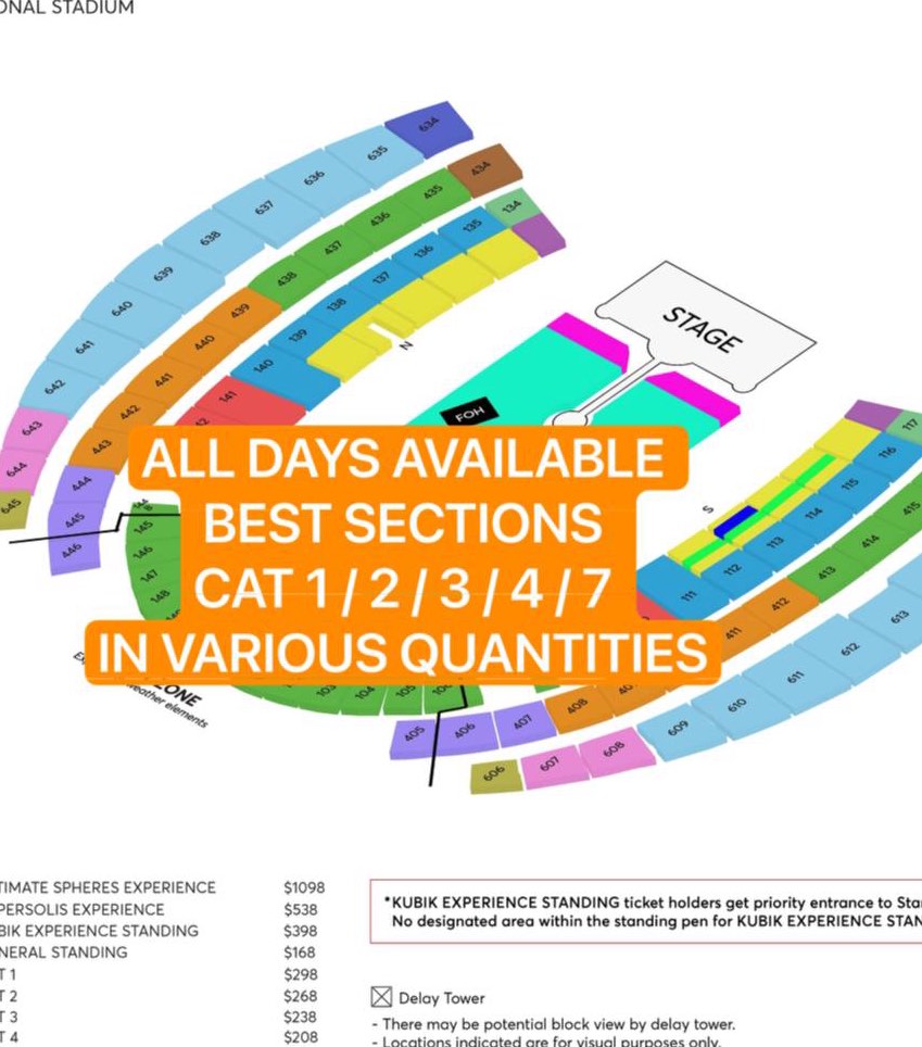 Coldplay 30 Jan Concert Tickets Singapore Music of the Spheres World ...