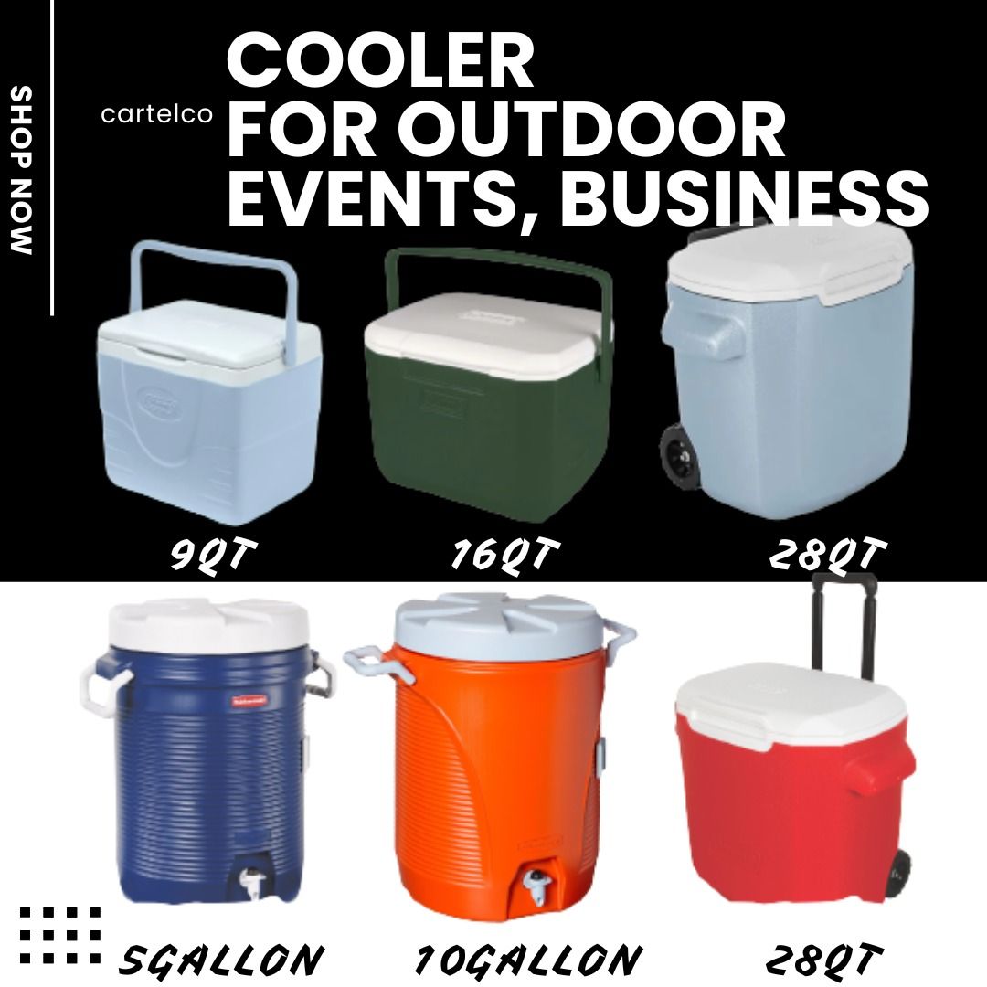 COLEMAN MADE IN USA COOLER JUG,RUBBERMAID ICE JUG COOLER, Furniture ...