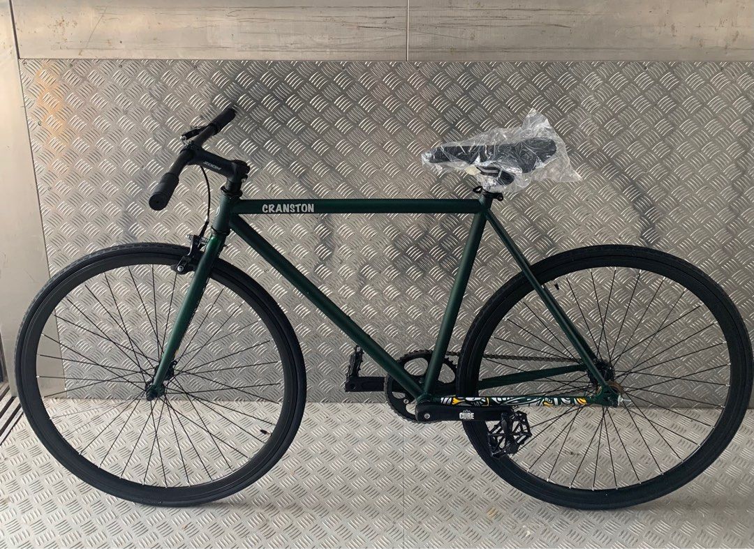 Cranston Fixie. Single Speed Road Bike. Royal Green. With brake, Sports ...