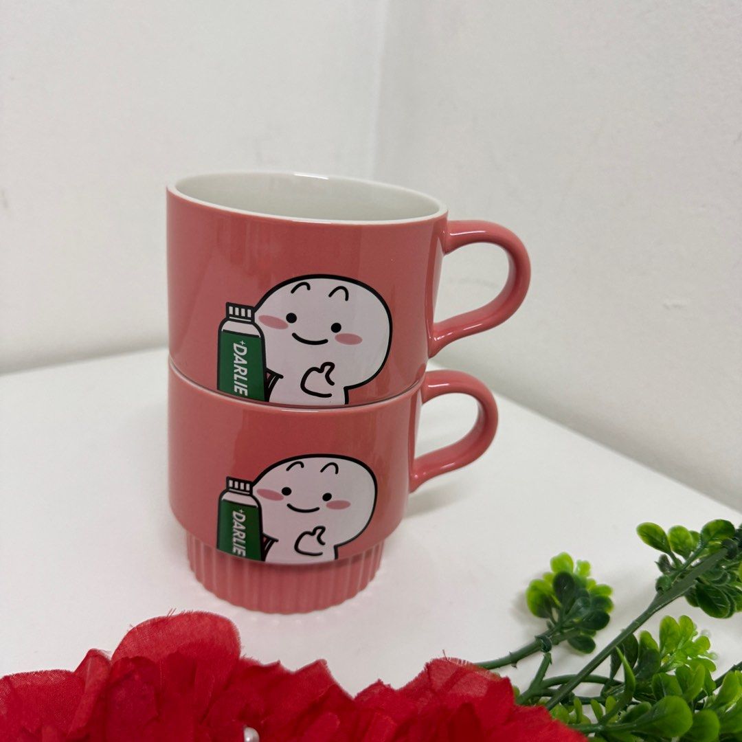 DARLIE QUBY Mug_ Pink Mug, Furniture & Home Living, Kitchenware ...