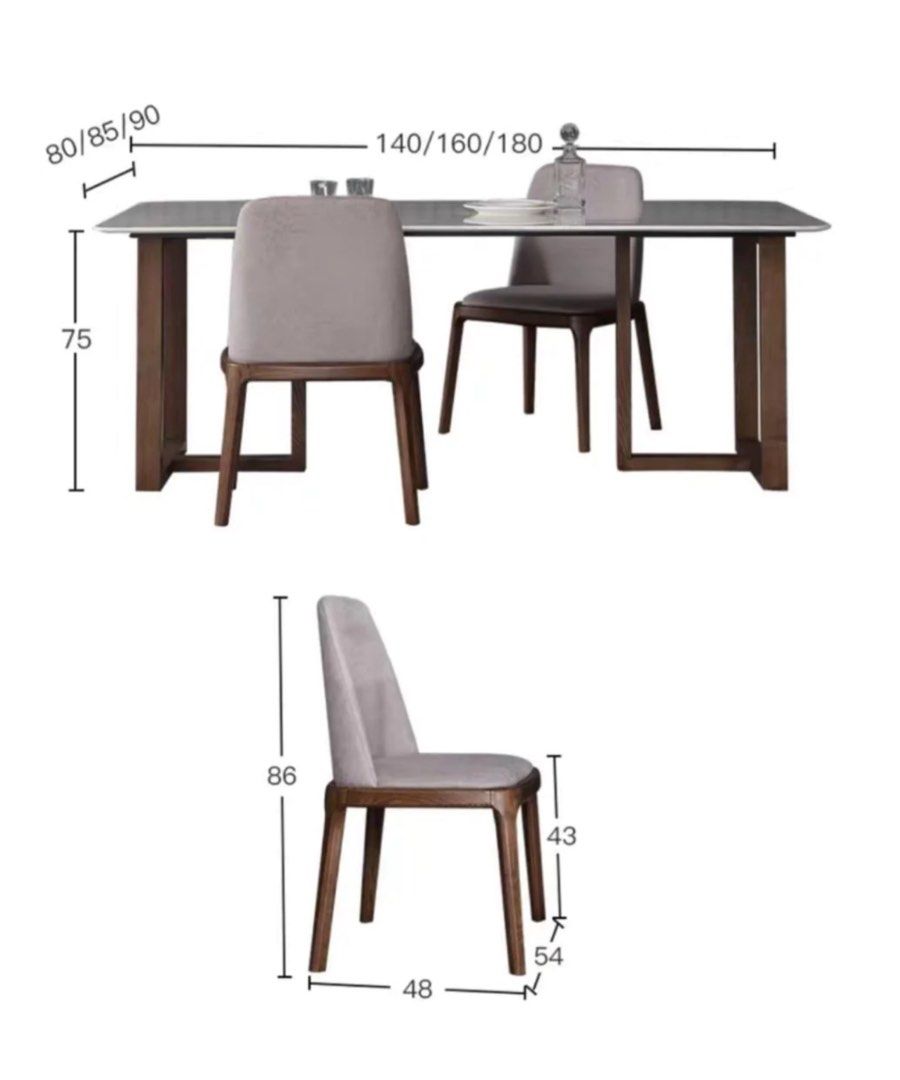 DUTTON Modern Marble Dining Table, Furniture & Home Living, Furniture ...