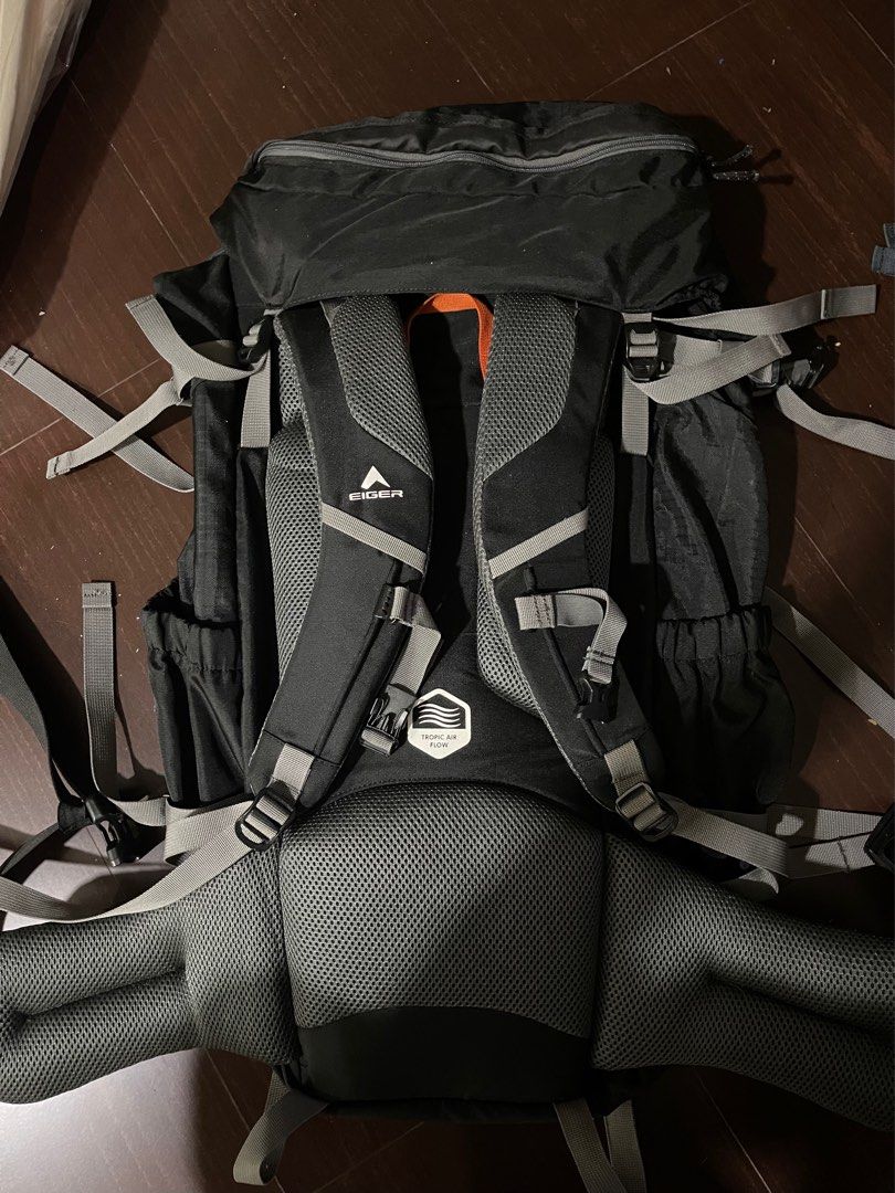 eiger rhinos 60L travel backpack, Sports Equipment, Hiking & Camping on ...