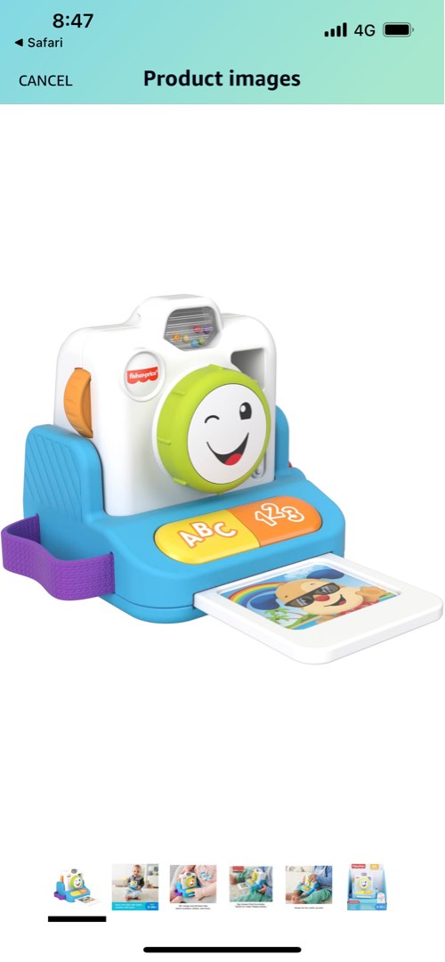 Fisher-Price Laugh & Learn GJW19 Click & Learn Instant Camera Toy ...