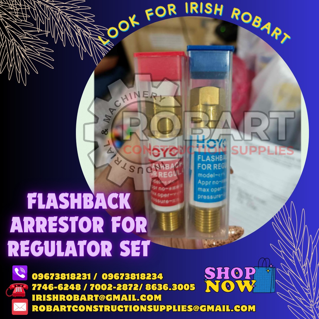 Flashback Arrestor for Regulator Set, Commercial & Industrial ...