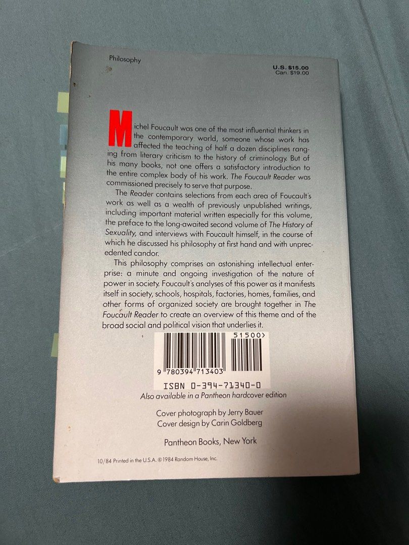 Foucault Reader, Hobbies & Toys, Books & Magazines, Fiction & Non ...