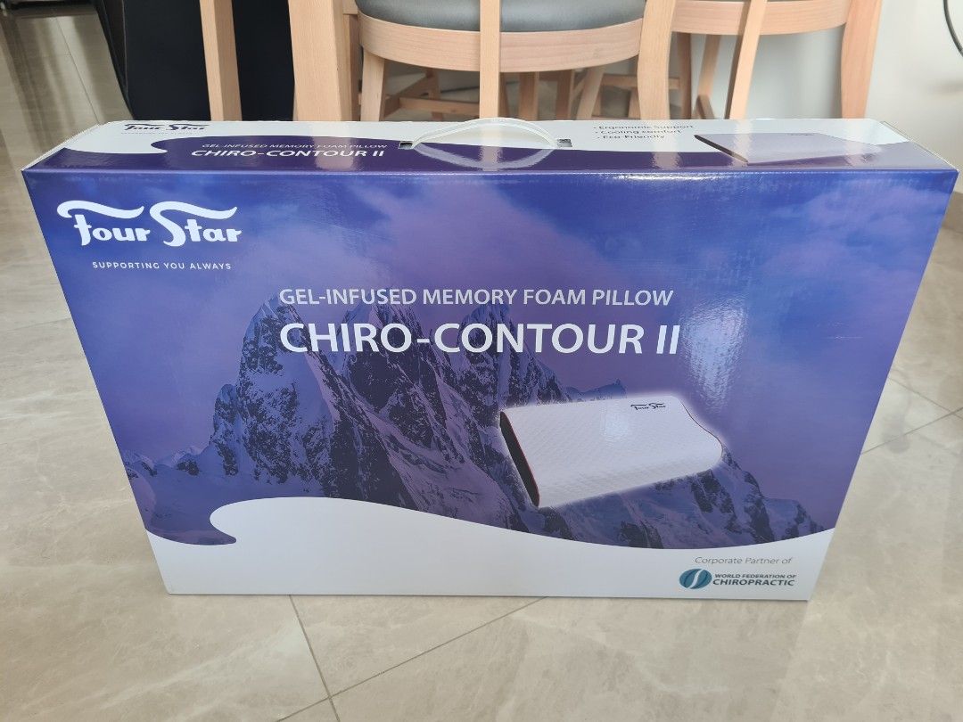 Four Star Chiro Contour II Memory Foam Pillow, Furniture & Home Living ...