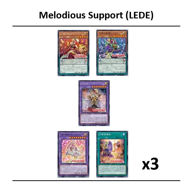 [FULL SET!] Melodious Support (LEDE) Yugioh, Hobbies & Toys, Toys & Games on Carousell