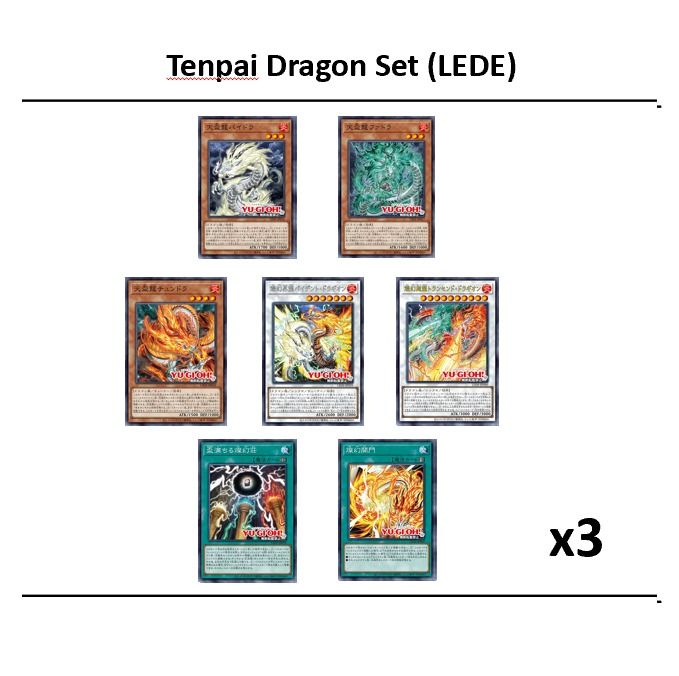 [FULL SET!] Tenpai Dragon Set Yugioh (LEDE), Hobbies & Toys, Toys ...
