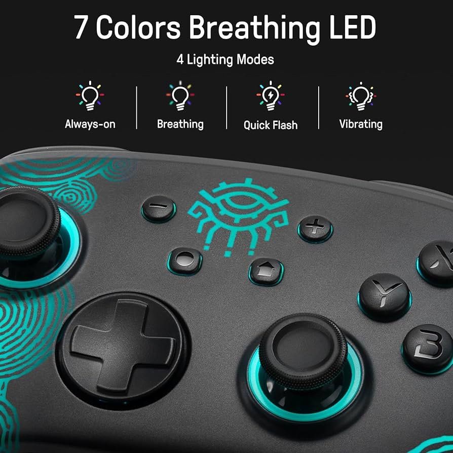 FUNLAB Firefly™ [Luminous Pattern] Switch Pro Controller Wireless Compatible with Nintendo ...