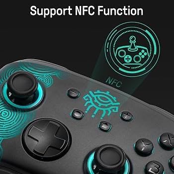 FUNLAB Firefly™ [Luminous Pattern] Switch Pro Controller Wireless Compatible with Nintendo ...