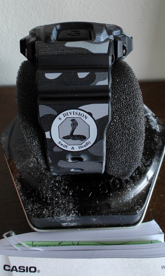 G-Shock Casio DW6900BB-1 Customised Camo Singapore Army 6 Div limited ...