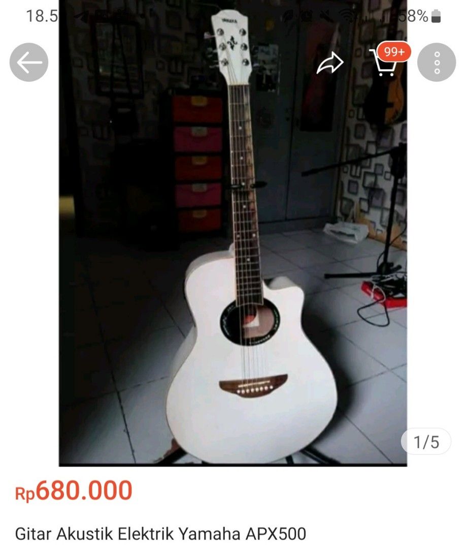 GITAR AKUSTIK YAMAHA APX500ii HARGA 400.000, Musik & Media, Alat di Carousell