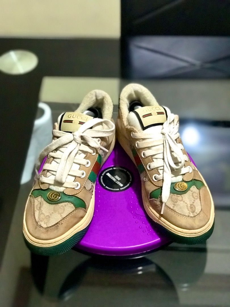 GUCCI DISTRESSES SCREENER SNEAKERS, Women's Fashion, Footwear, Sneakers ...