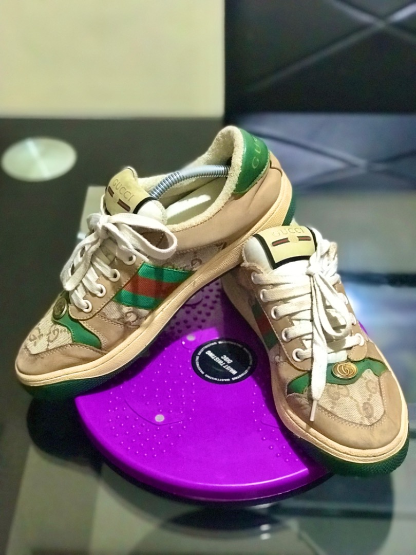 GUCCI DISTRESSES SCREENER SNEAKERS, Women's Fashion, Footwear, Sneakers ...