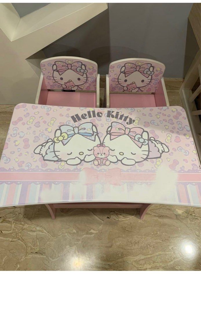 Hello Kitty Table set, Furniture & Home Living, Furniture, Tables ...