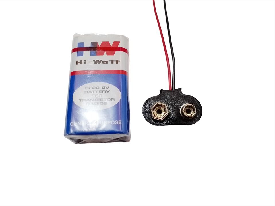 HI-WATT 9V BATTERY with SNAP CONNECTOR (2-PCS/1-SET), BEST FOR DIY ...