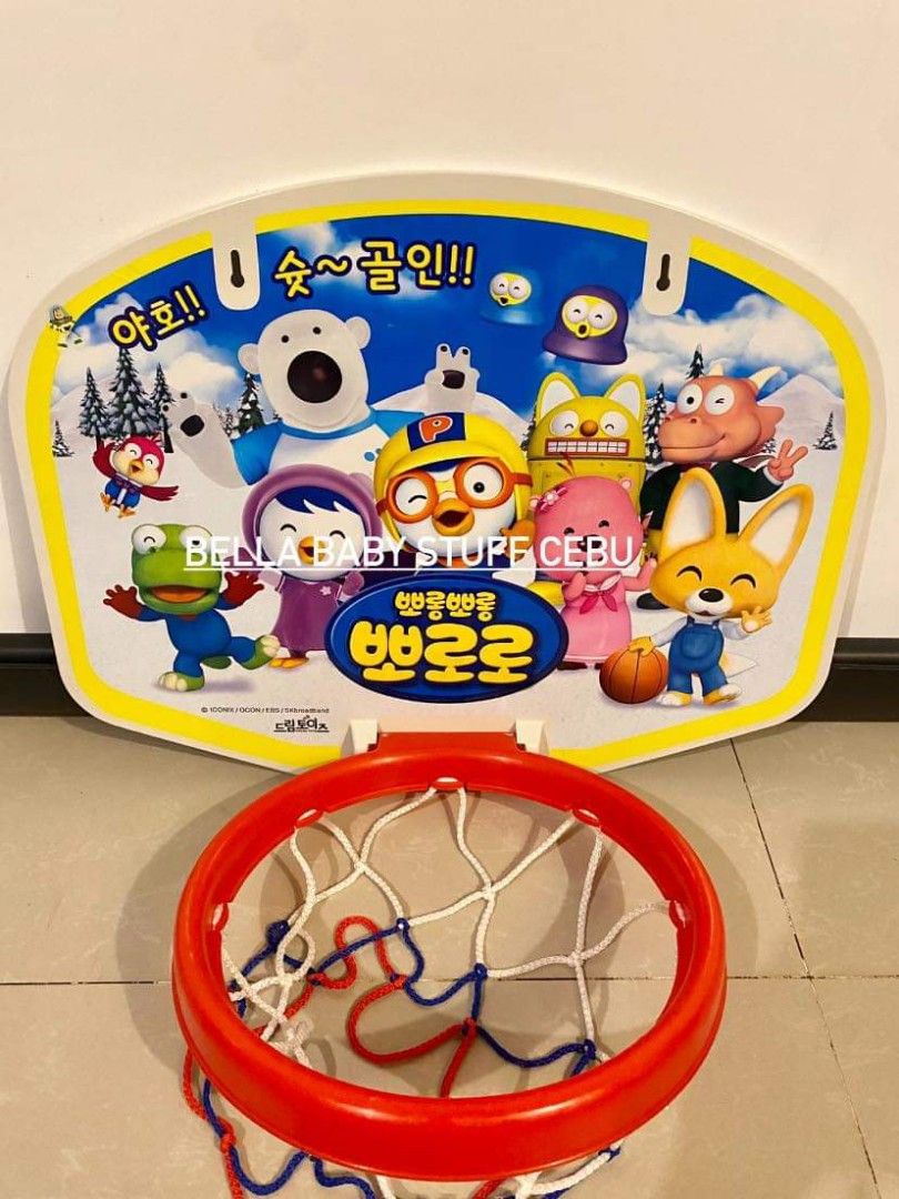 Iconic Pororo Wall BasketBall Board, Babies & Kids, Infant Playtime on ...