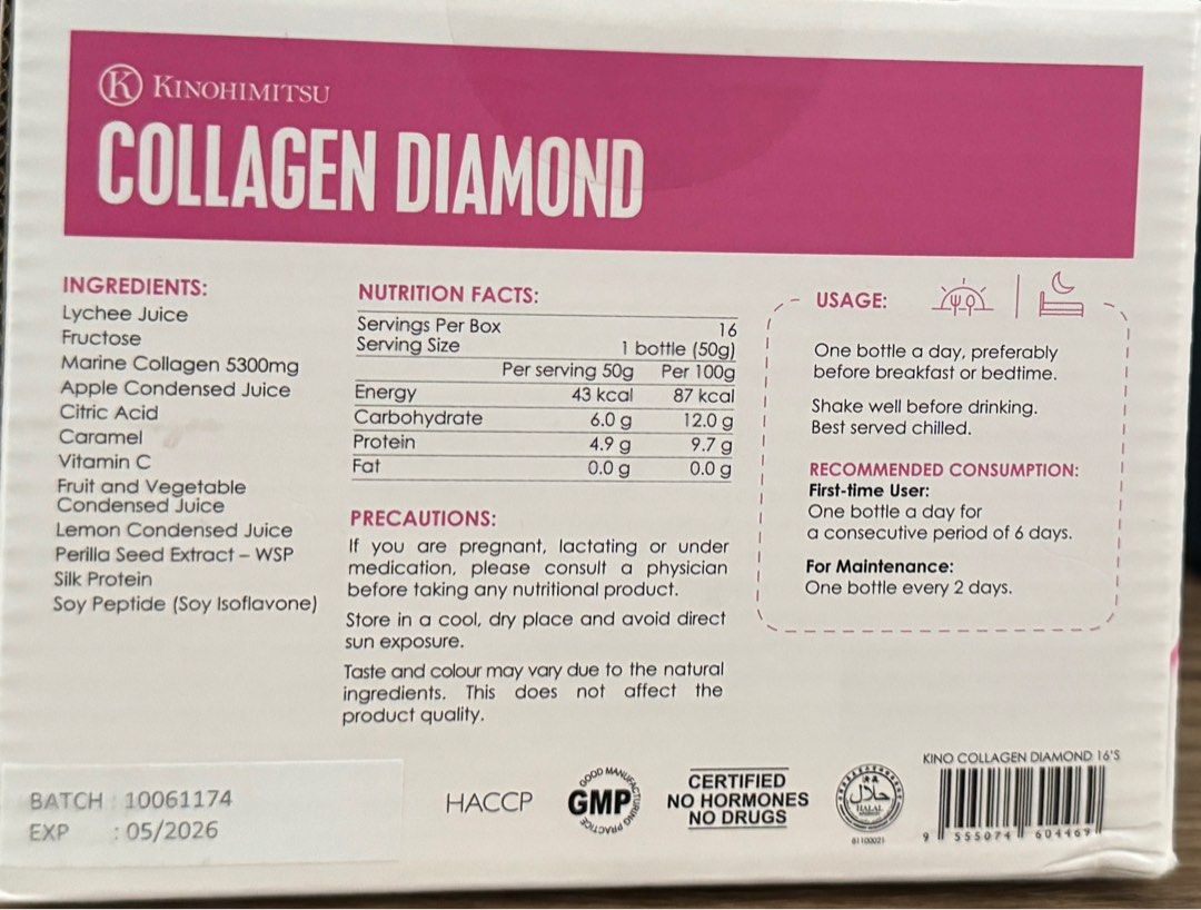 Kinohimitsu Collagen Diamond, Health & Nutrition, Health Supplements ...