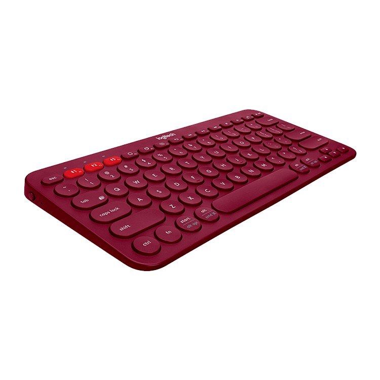 Logitech K380 Bluetooth keyboard in wine red, Computers & Tech, Parts ...