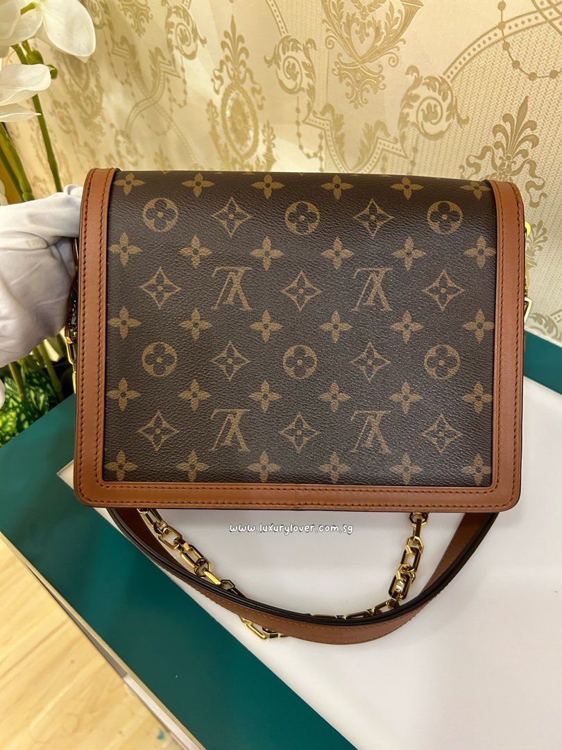 Louis Vuitton LV Dauphine MM Monogram Reverse Canvas GHW, Luxury, Bags ...