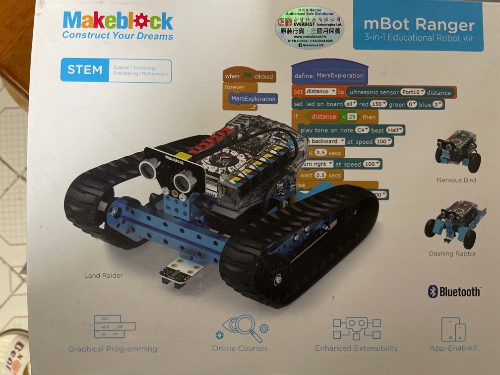 Makeblock mBot Ranger + 37 in 1 Sensors kit, 興趣及遊戲, 玩具 & 遊戲類 - Carousell