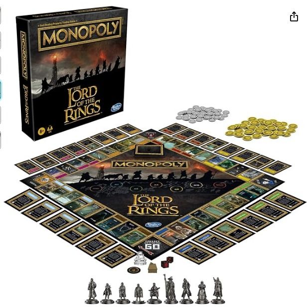 Monopoly Board Game,The Lord of the Rings Edition Board Game Inspired ...