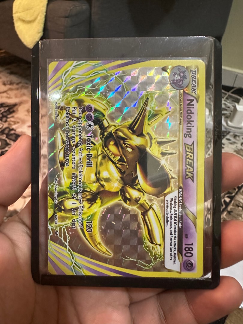 Nidoking break gold pokemon card, Hobbies & Toys, Toys & Games on Carousell