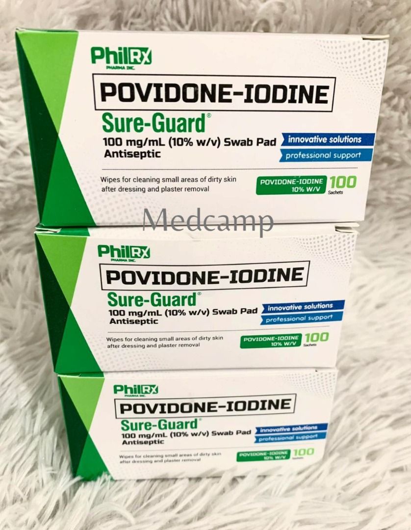 Povidone Swab Sure-guard 100, Health & Nutrition, Medical Supplies ...