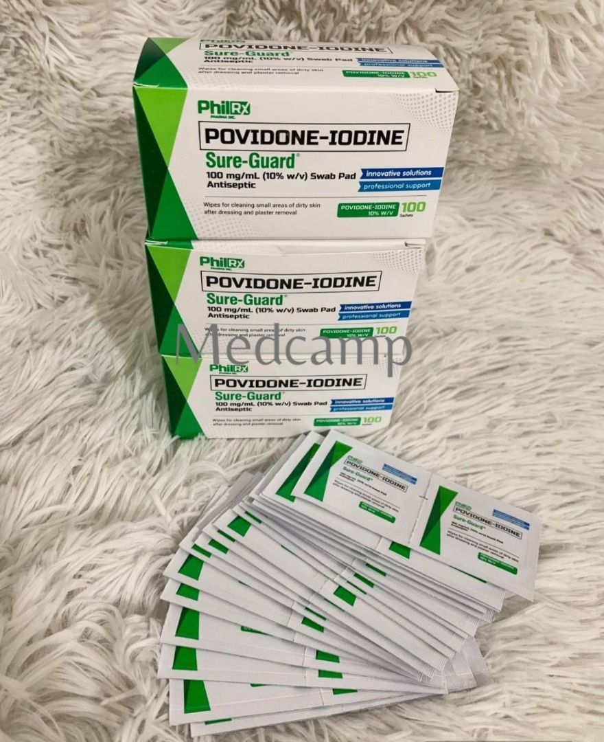 Povidone Swab Sure-guard 100, Health & Nutrition, Medical Supplies ...