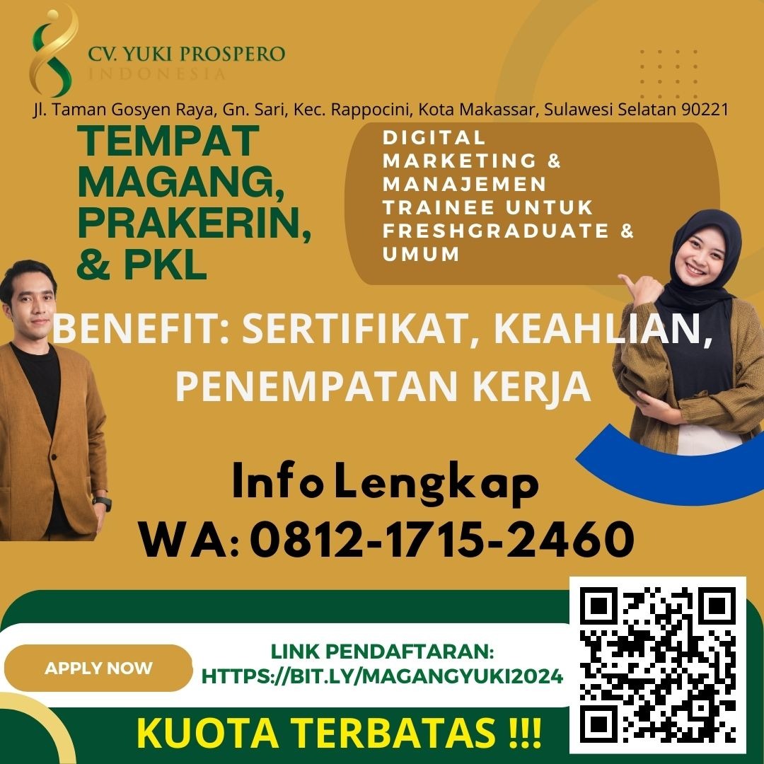 Program PKL, Magang, Prakerin, Internship Digital Marketing dan ...