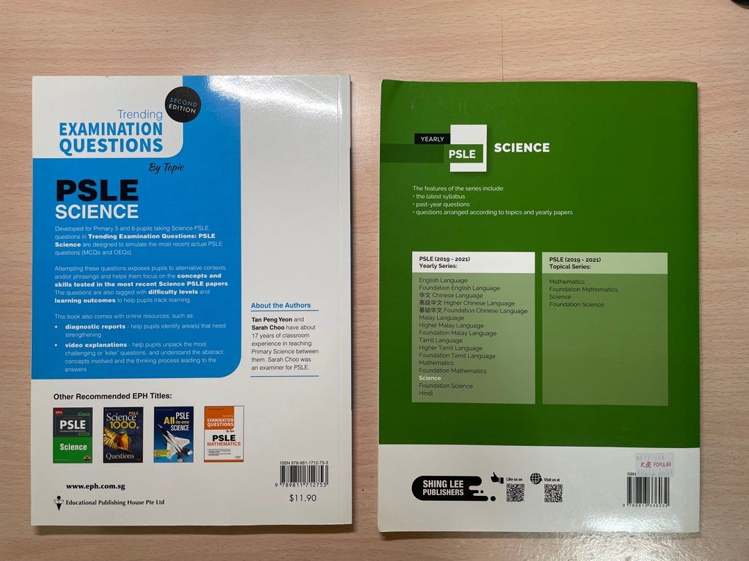 [PSLE] Science Exam Questions, Hobbies & Toys, Books & Magazines ...