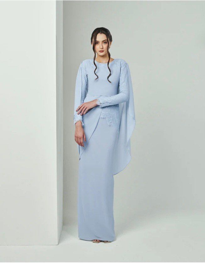 QISZAR EVARA LUXE DRESS 2024 RAYA COLLECTION, Women's Fashion, Dresses ...